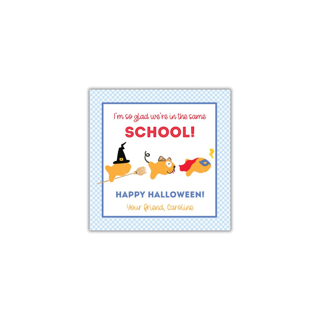 Printable Halloween Gift Tag Template Halloween Treat Tag Halloween ...