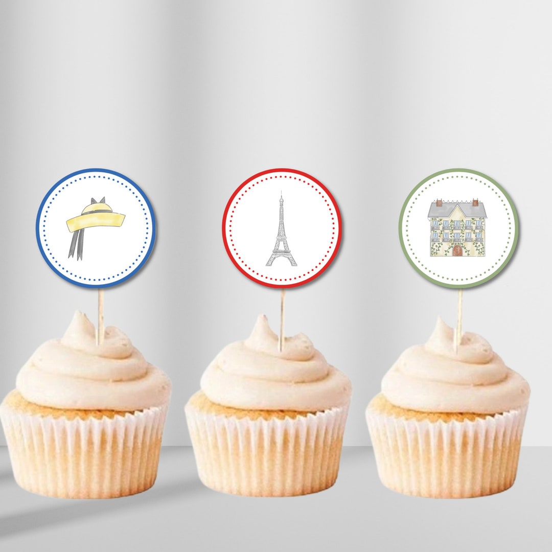 Printable Madeline Cupcake Toppers: Paris Birthday Party Cake ...