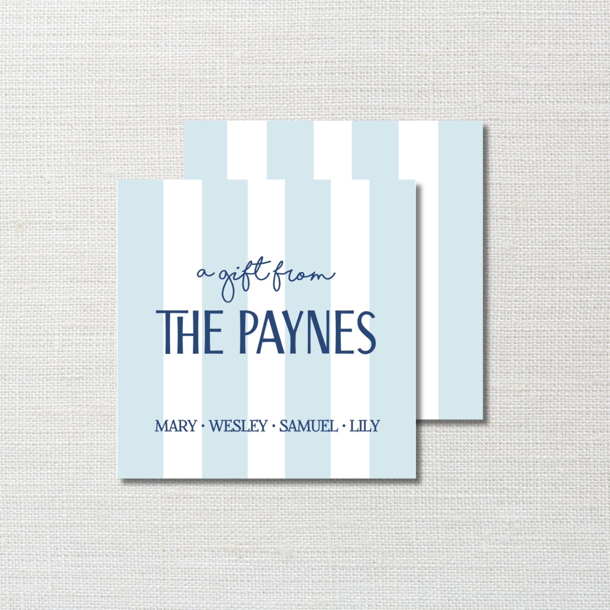 Striped Birthday Gift Tags: Sibling Enclosure Cards (digital Download ...