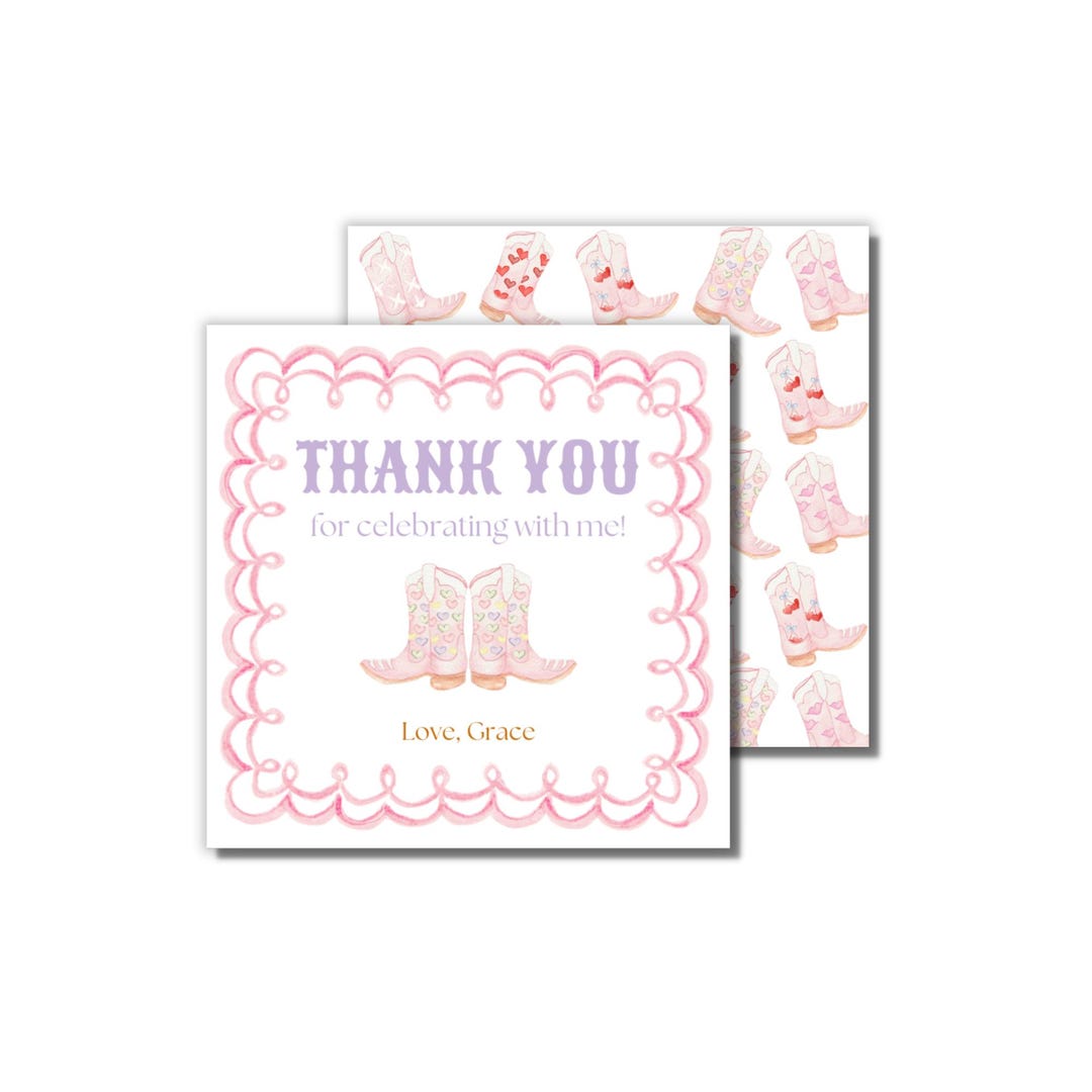 My First Rodeo First Birthday Party Favor Tags Printed Tags Girl First ...