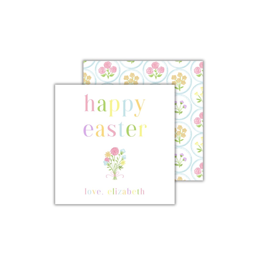 Floral Circle Printable Easter Gift Tag Template - Classroom Easter ...