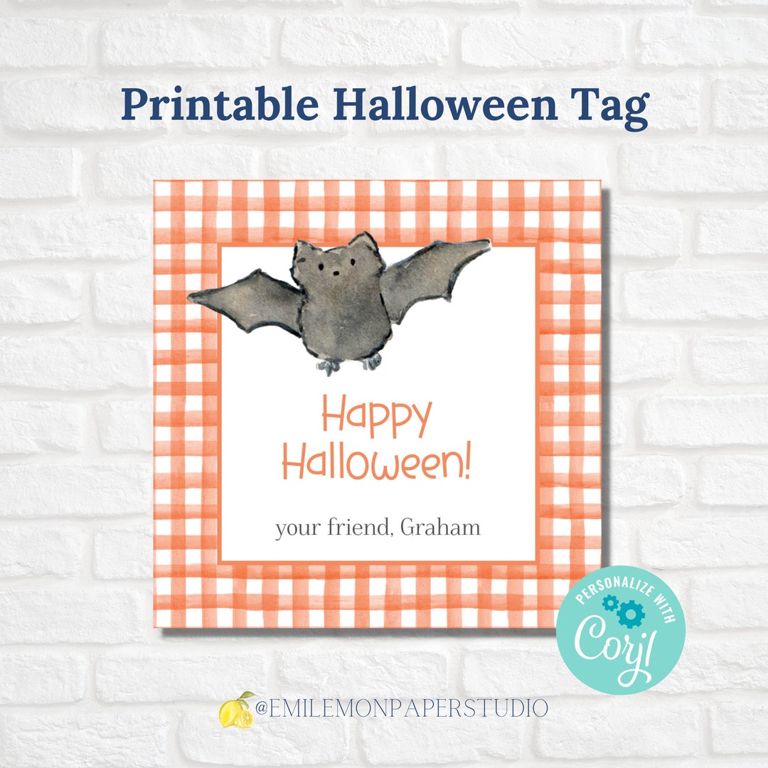 Printable Halloween Gift Tag Template Printable Tags - Etsy