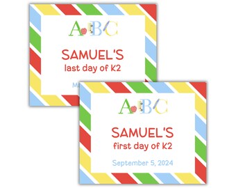 Editable Back to School Sign First Day of School Sign Last Day of ...