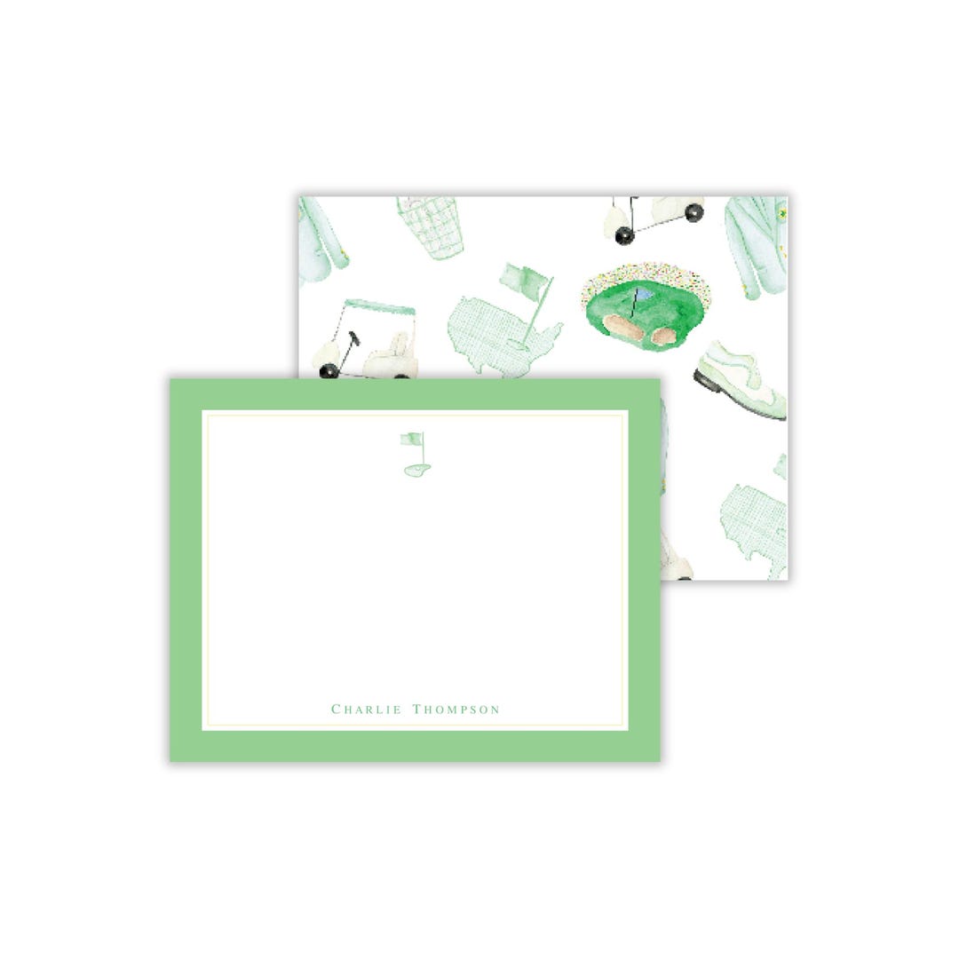 Personalized Golf Notecards - Golf Stationery - Stationery for Boys ...