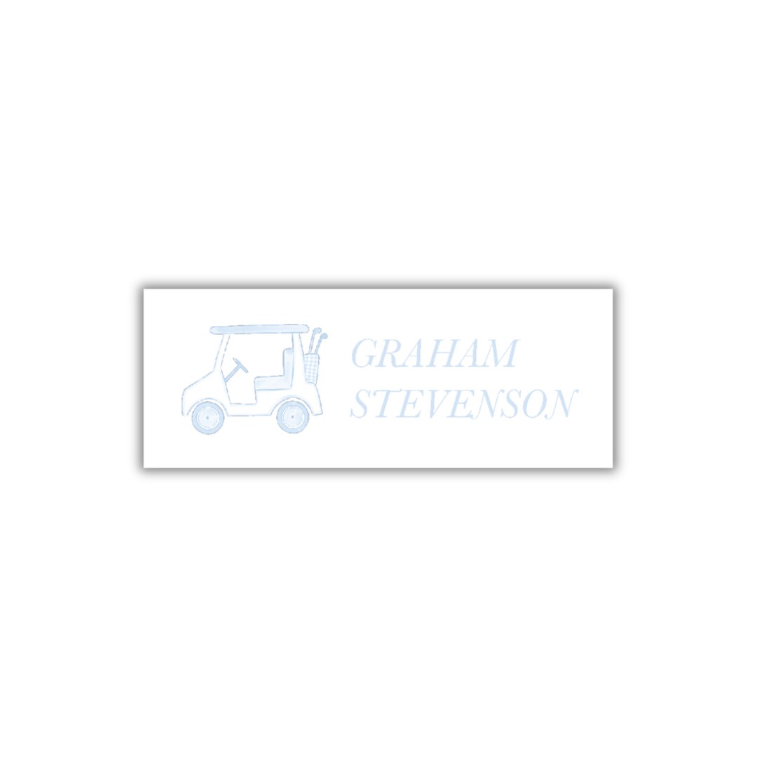 Personalized Golf Cart Name Labels: Water Resistant School Supply ...
