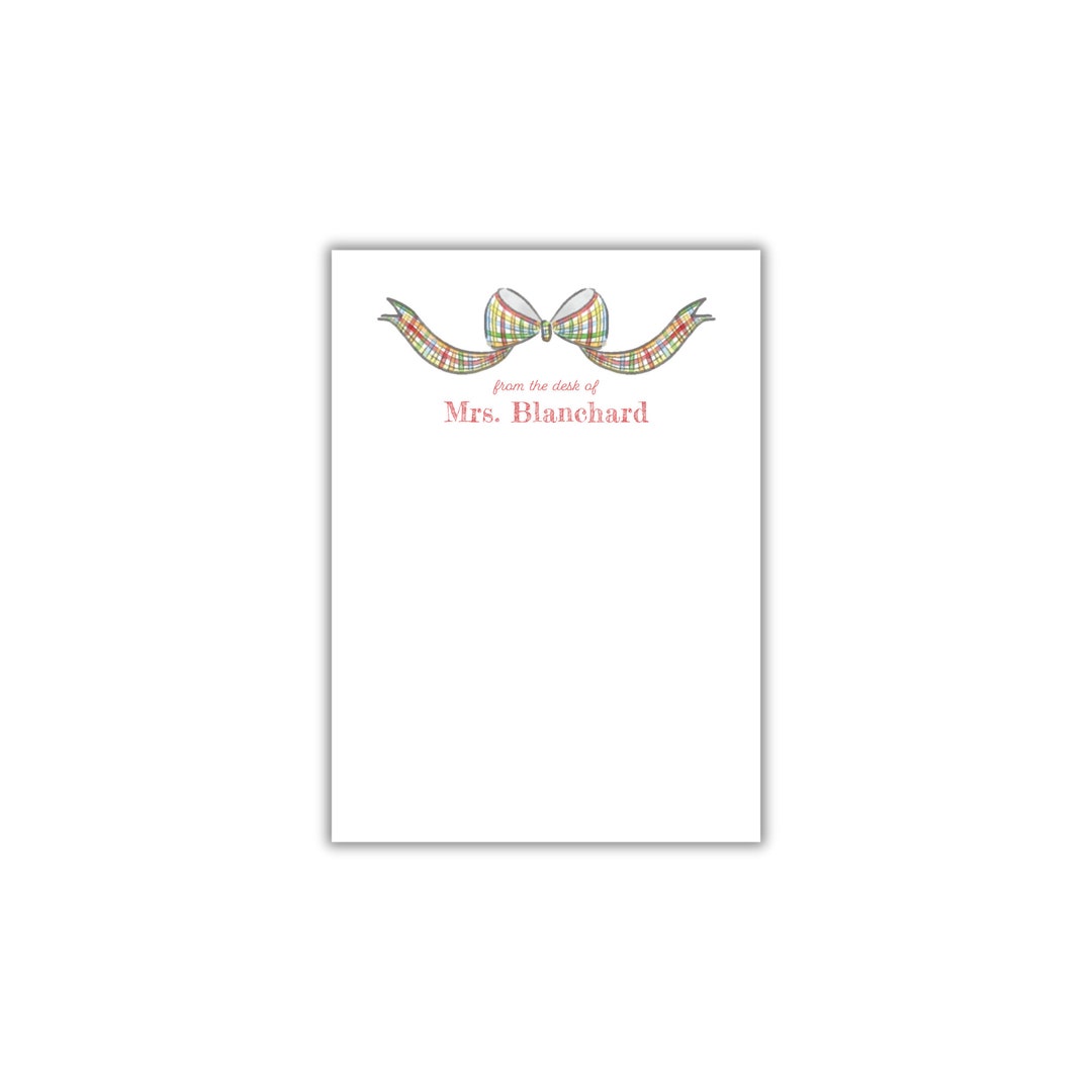 Personalized Teacher Notepad With Name - Back to School Notepad - Teacher Appreciation ...