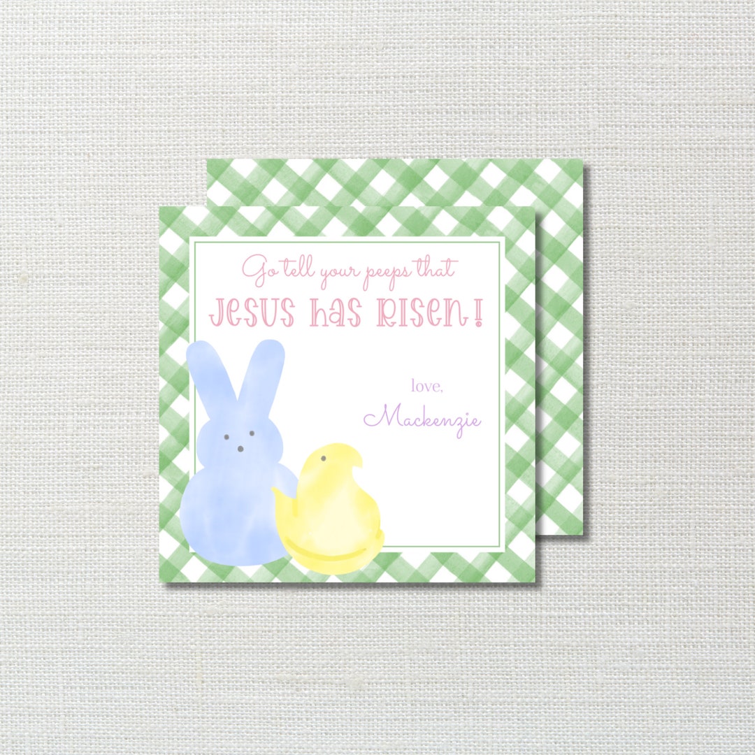 Printable Easter Gift Tag Template Religious Easter Tag Jesus is Risen ...