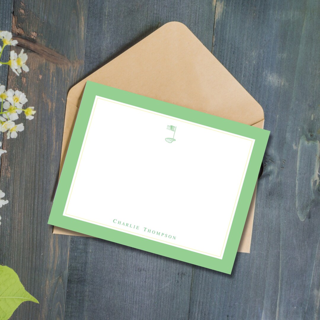 Personalized Golf Notecards Golf Stationery Stationery for Boys ...