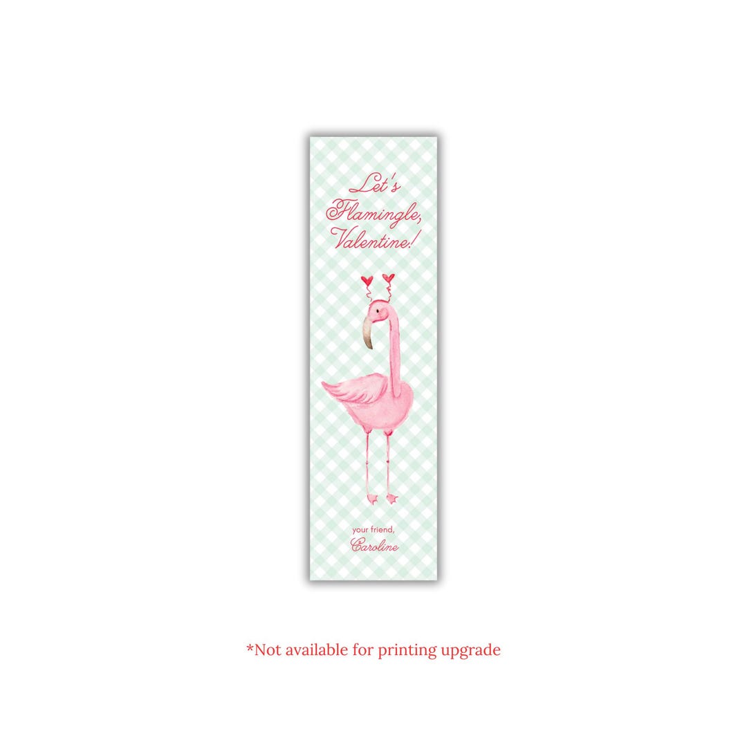 Printable Watercolor Flamingo Valentine Bookmark for Kids - Etsy