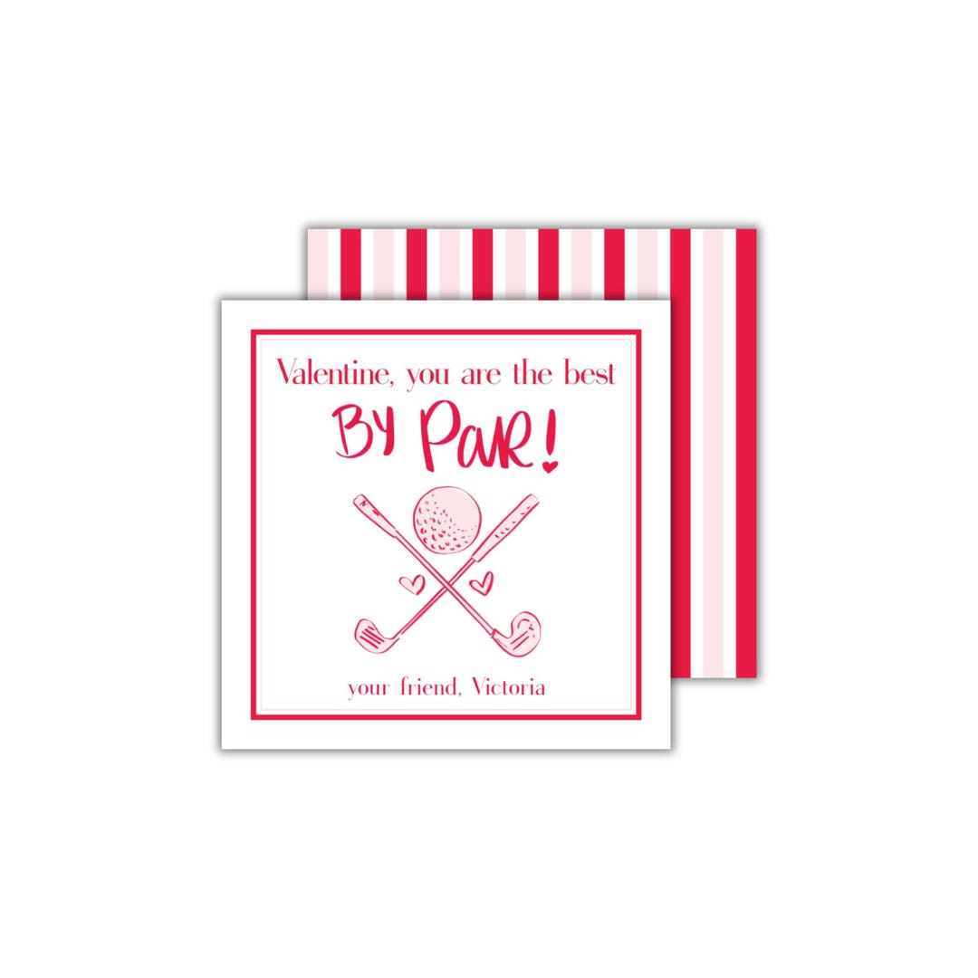 Pink Golf Valentine Tag for Girls Printable Golf Valentine Cards Best ...