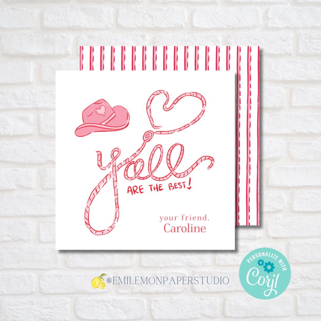 Printable Valentine Tags Cowgirl Valentine Cards Rodeo Valentines ...