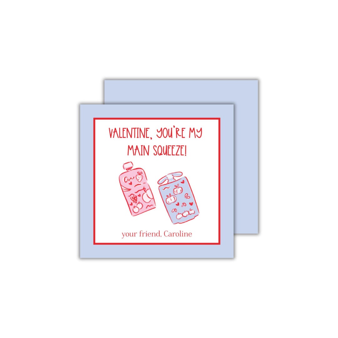 Printable Valentine Tags Applesauce Valentine Cards Squeeze Pouch ...