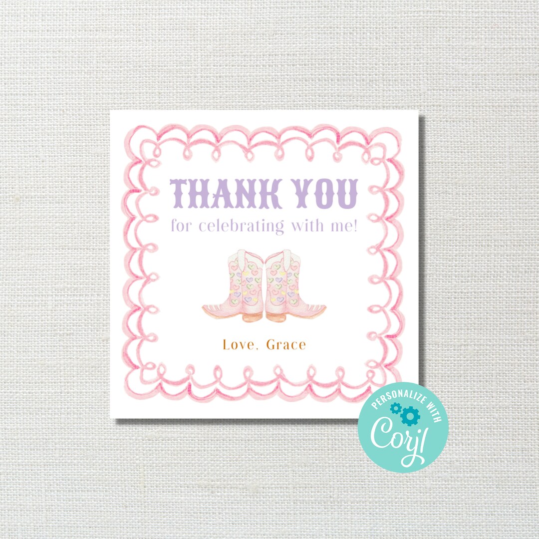 Printable My First Rodeo First Birthday Party Favor Tag Template ...