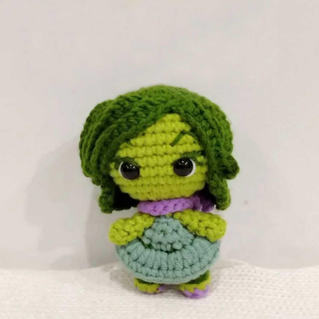 Disgust Crochet Inside Out Pattern, Amigurumi Disgust Handmade, Crochet ...