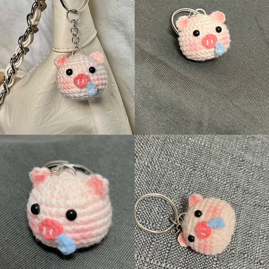 Super Mini Pig Pattern, Crochet Keychain Mini Pig, Pig Cute Crochet ...