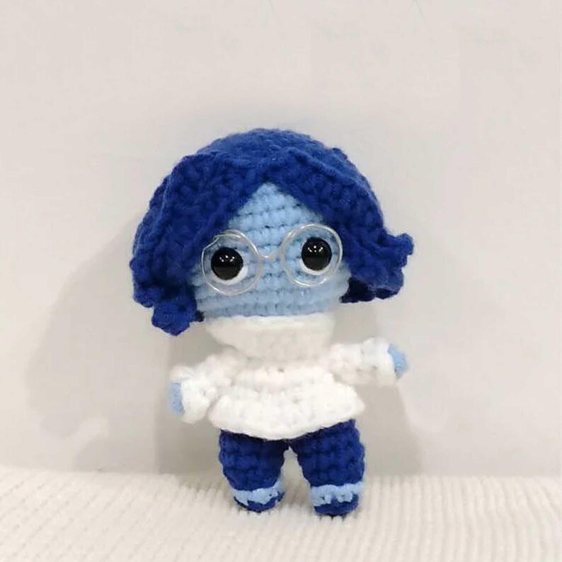 Cartoon Sadness Crochet Inside Out Pattern, Amigurumi Sadness Handmade ...