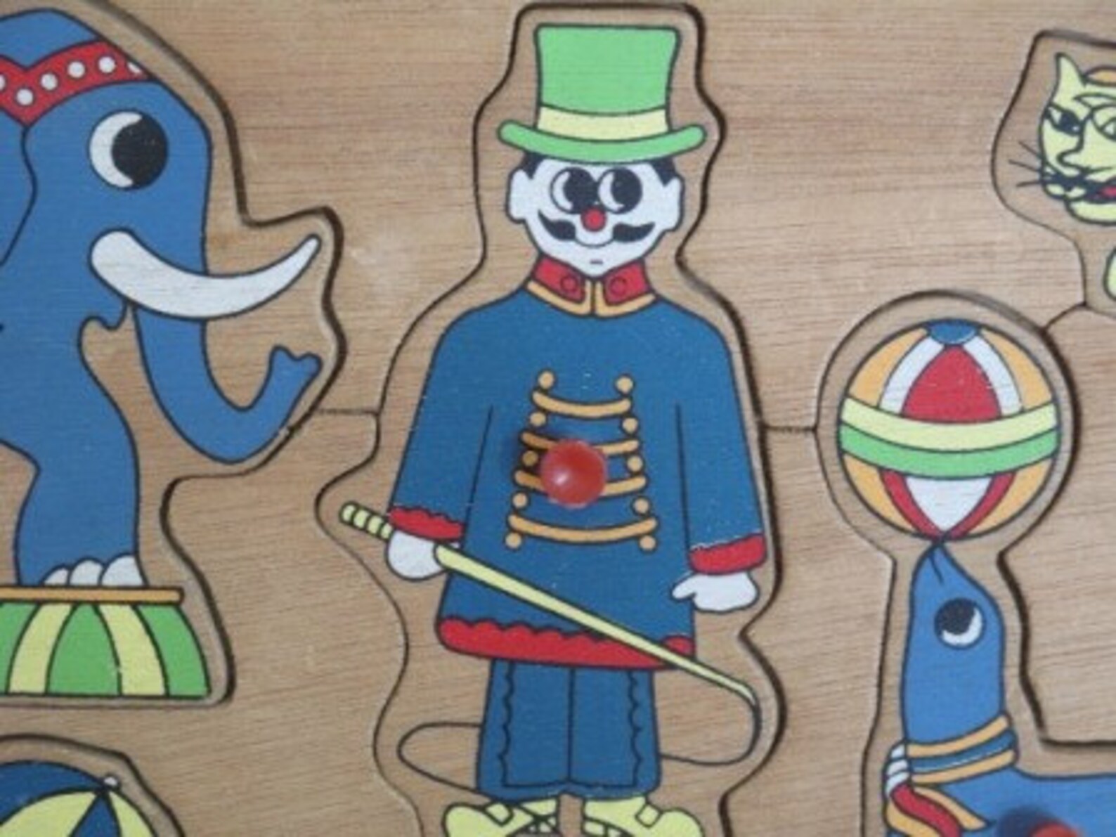 Vintage Wood Circus Puzzle | Etsy