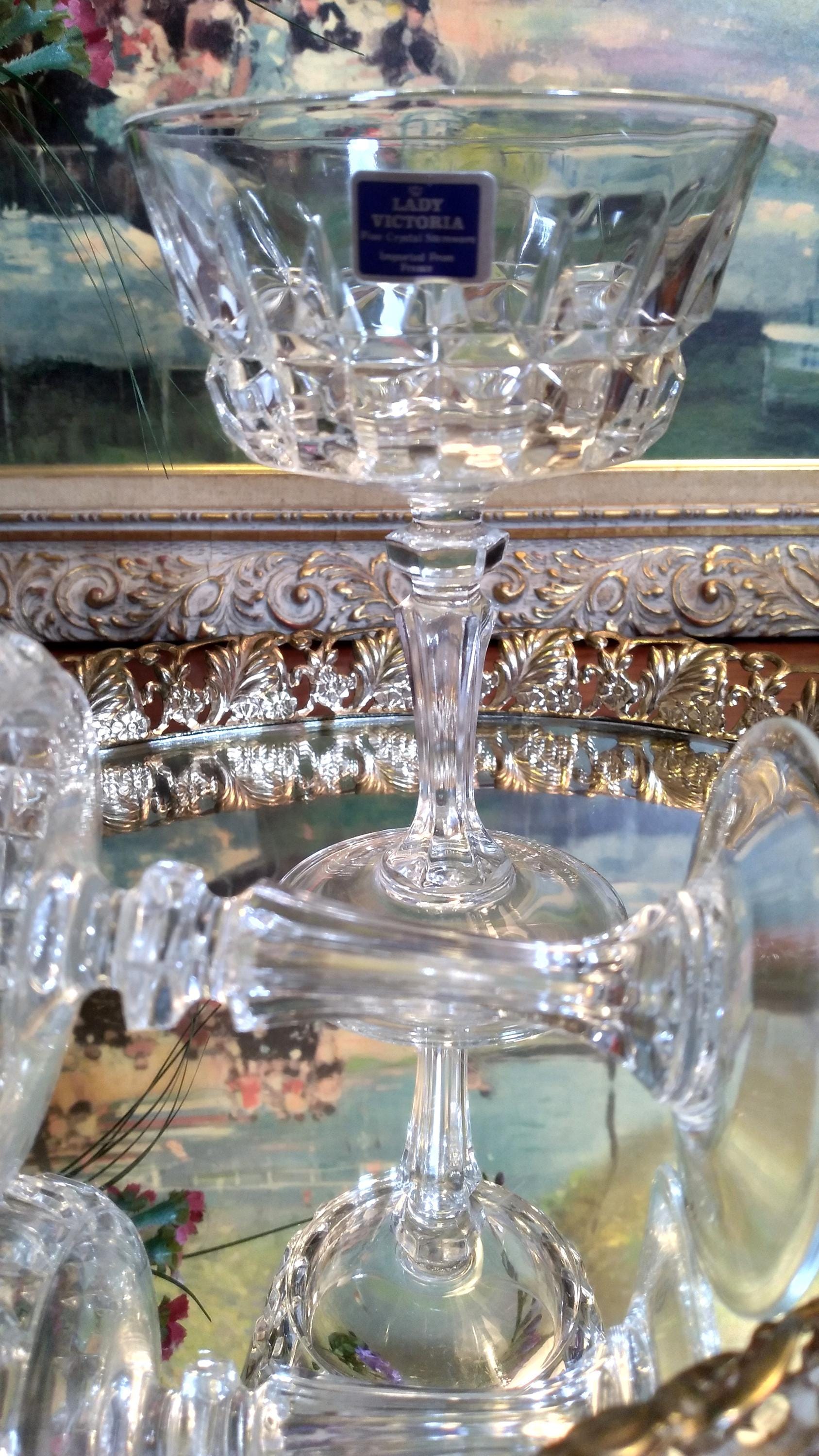 Vintage Lady Victoria Chantalle Crystal Champagne Glasses Set of (4 ...