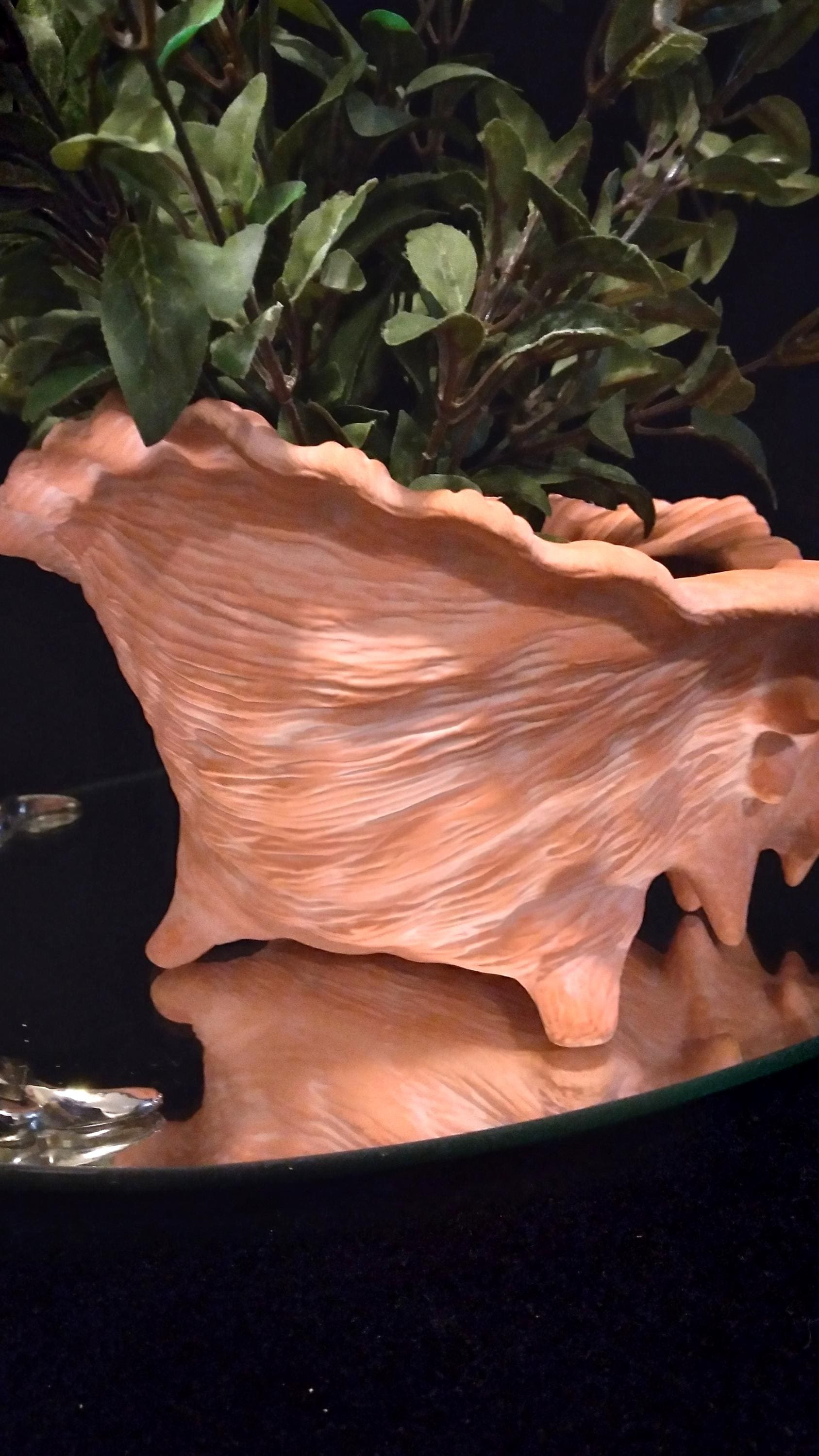 Vintage Large Atlantic Mold Co Ceramic Conch Shell Planter/decor ...