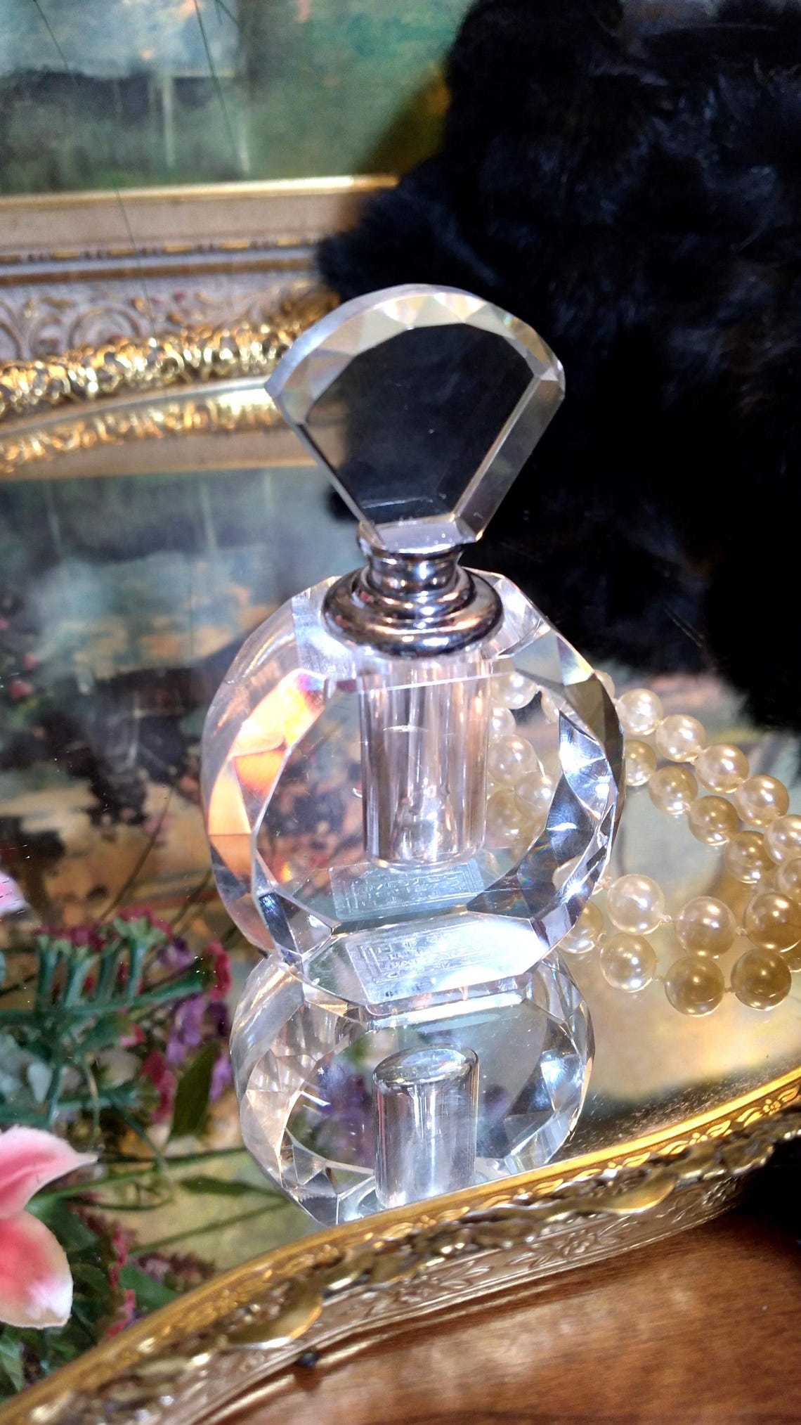 Fifth Avenue Crystal Perfume Bottle W Dauber - Etsy