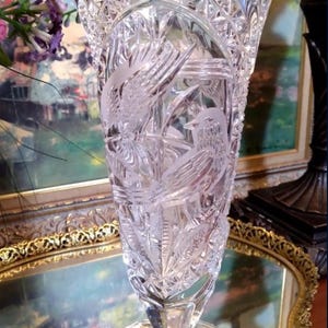 Hofbauer Byrdes Collection Crystal Footed Vase 10" - Etsy