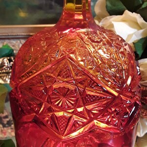 Viking Yesteryear Amberina Glass8" Compote/chalice - Etsy