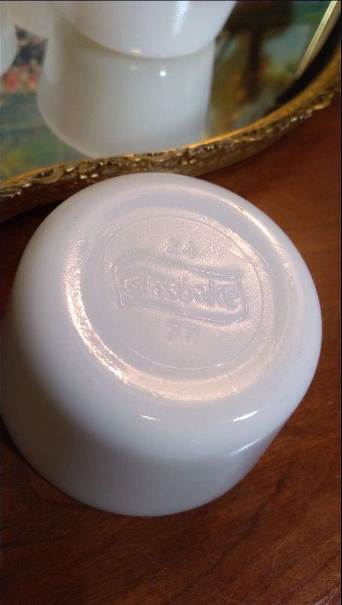 Vintage Glasbake Custard Glass Cups Set of (4) | Glasbake White Baking ...