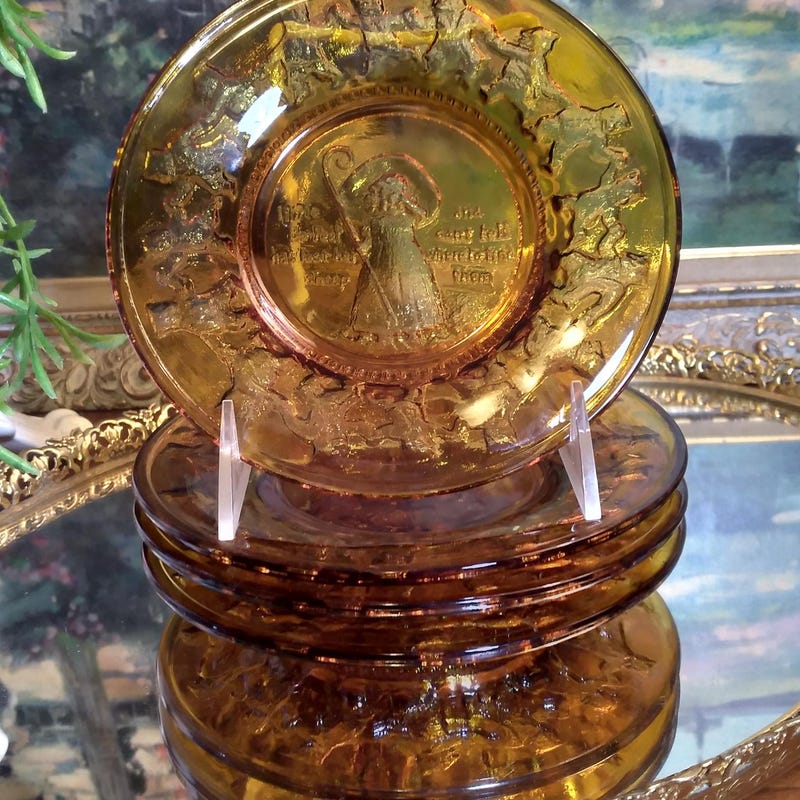 Amber Glass Plates - Etsy