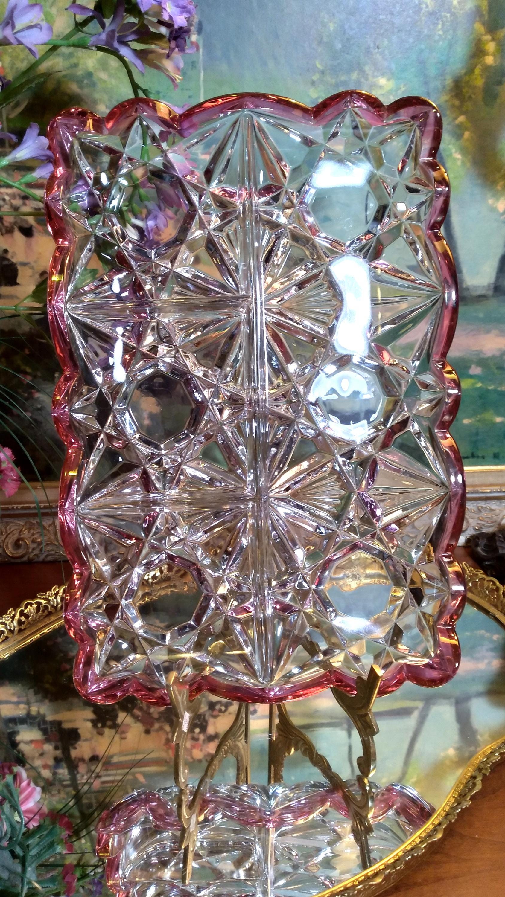 Tiffin Franciscan Williamsburg Ruby Flashed Rectangular 4 Part 12 ...