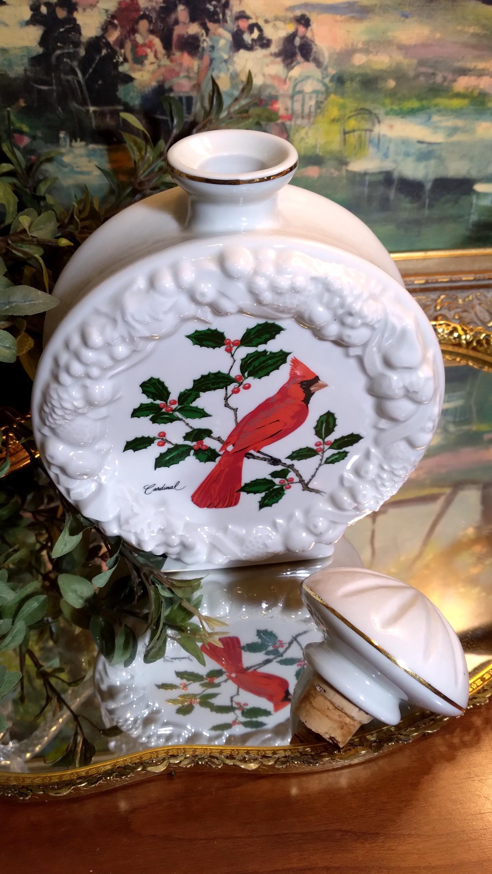 Vintage Old Rip Van Winkle Cardinal Porcelain Whiskey Decanter Bottle W ...