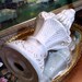 Farmhouse Finial Statue 13" | Distressed White Ceramic Finial Sculpture ...
