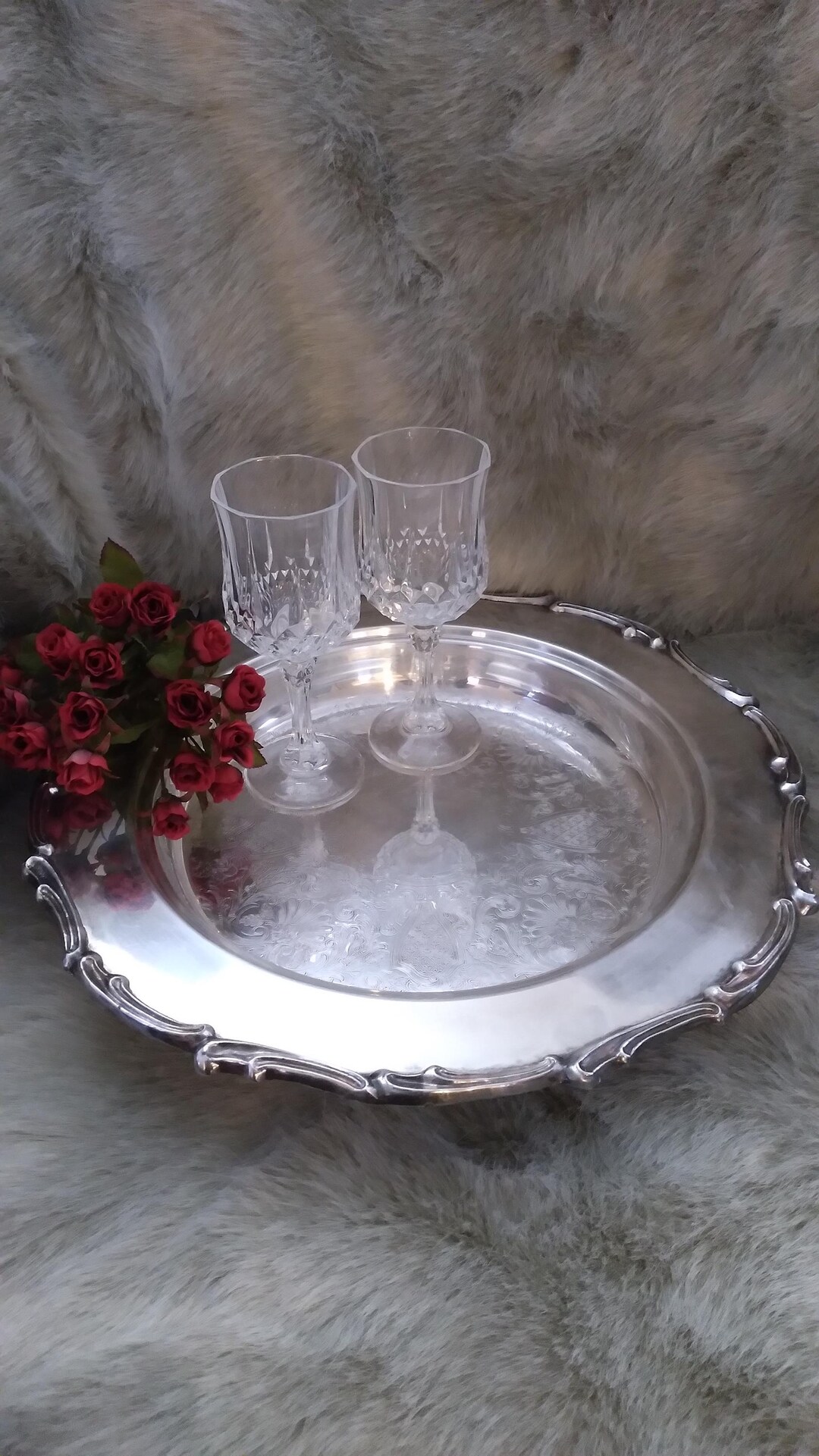 Vintage Lunt Silver Modern Victorian Footed Silver Plate 14" Buffet ...