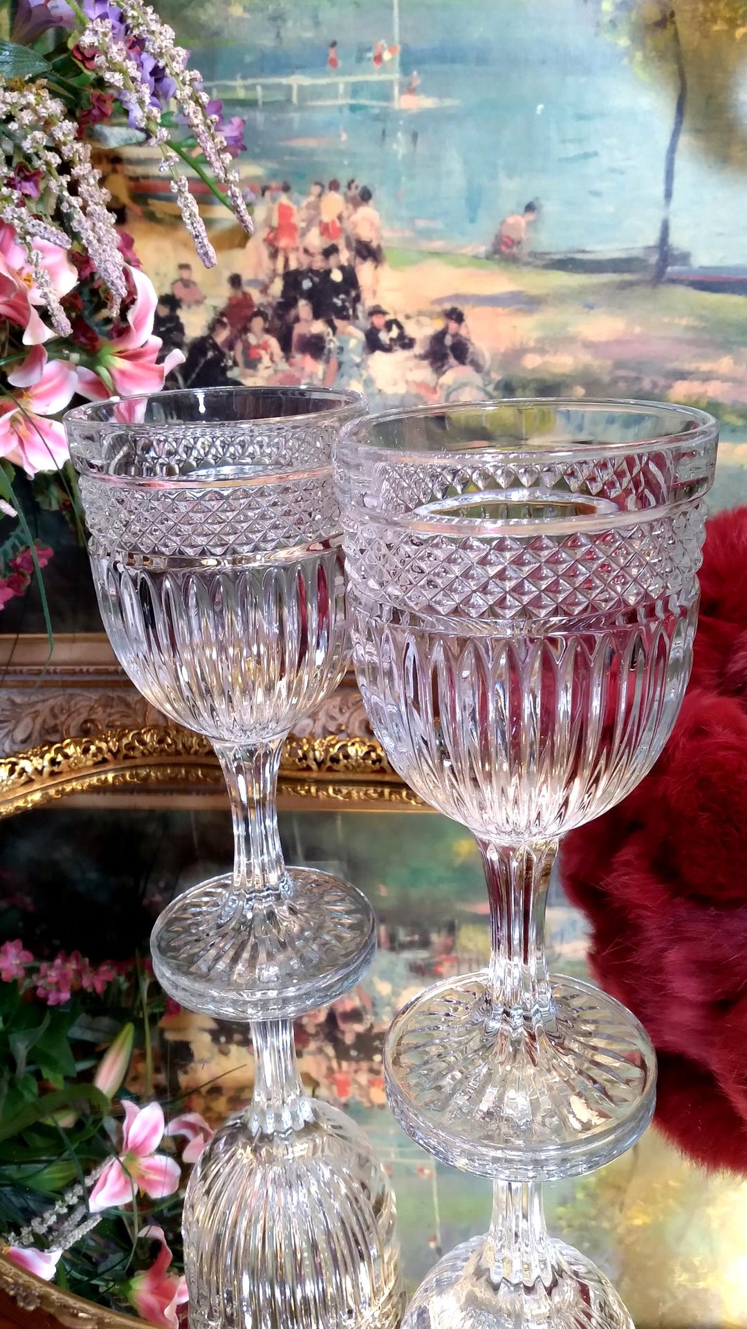 Libbey Glass Company Radiant Water Goblet Set of (2) - Etsy