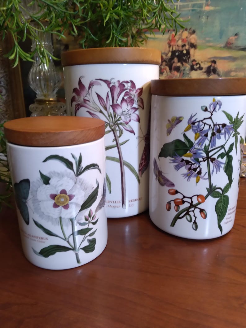 Vintage Portmeirion Botanic Garden Storage Jar W Lid Set of (3 ...