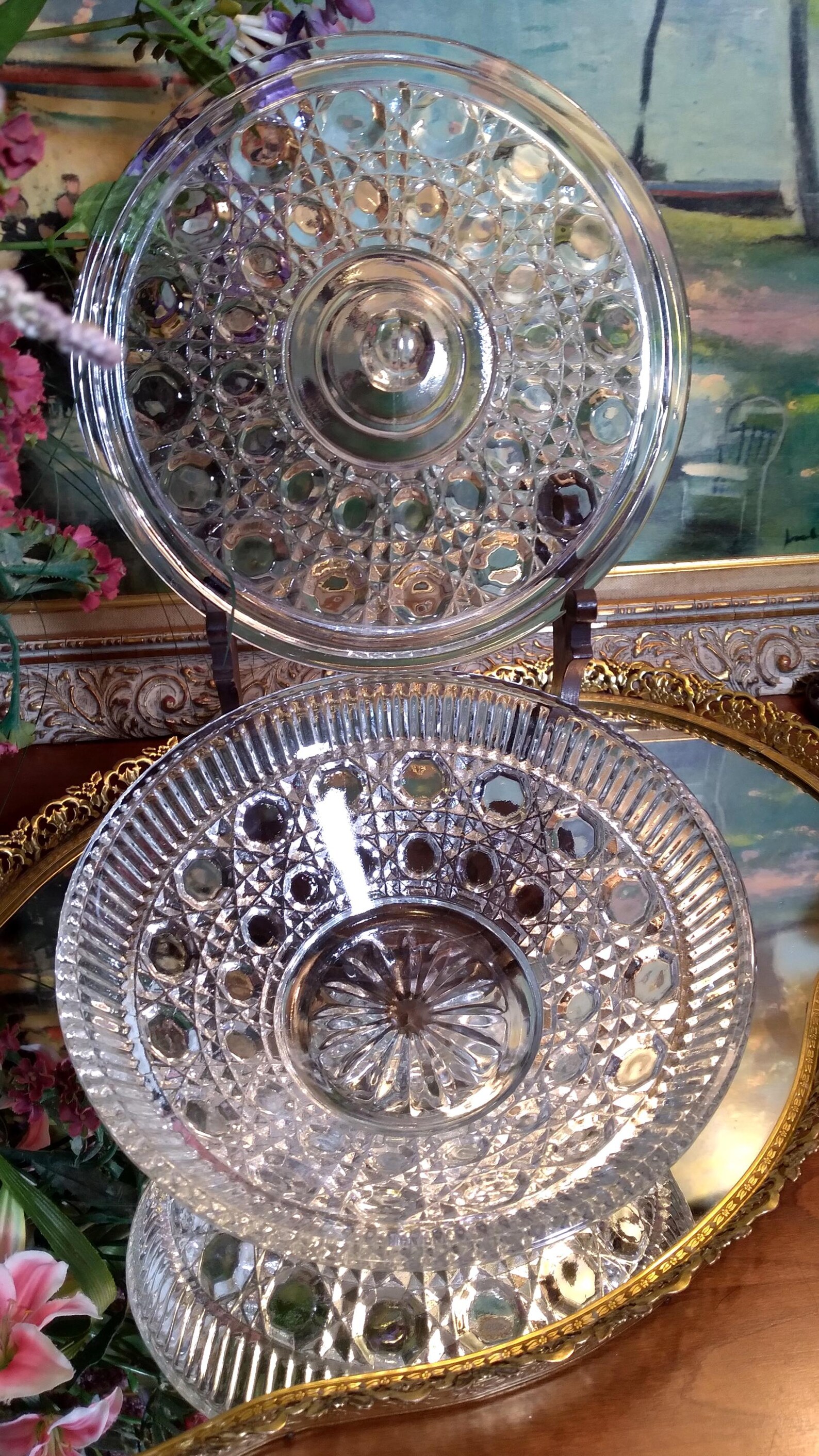 Vintage Federal Glass Clear Windsor Candy Dish & Lid - Etsy