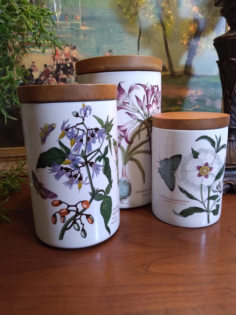 Vintage Portmeirion Botanic Garden Storage Jar W Lid Set of (3 ...
