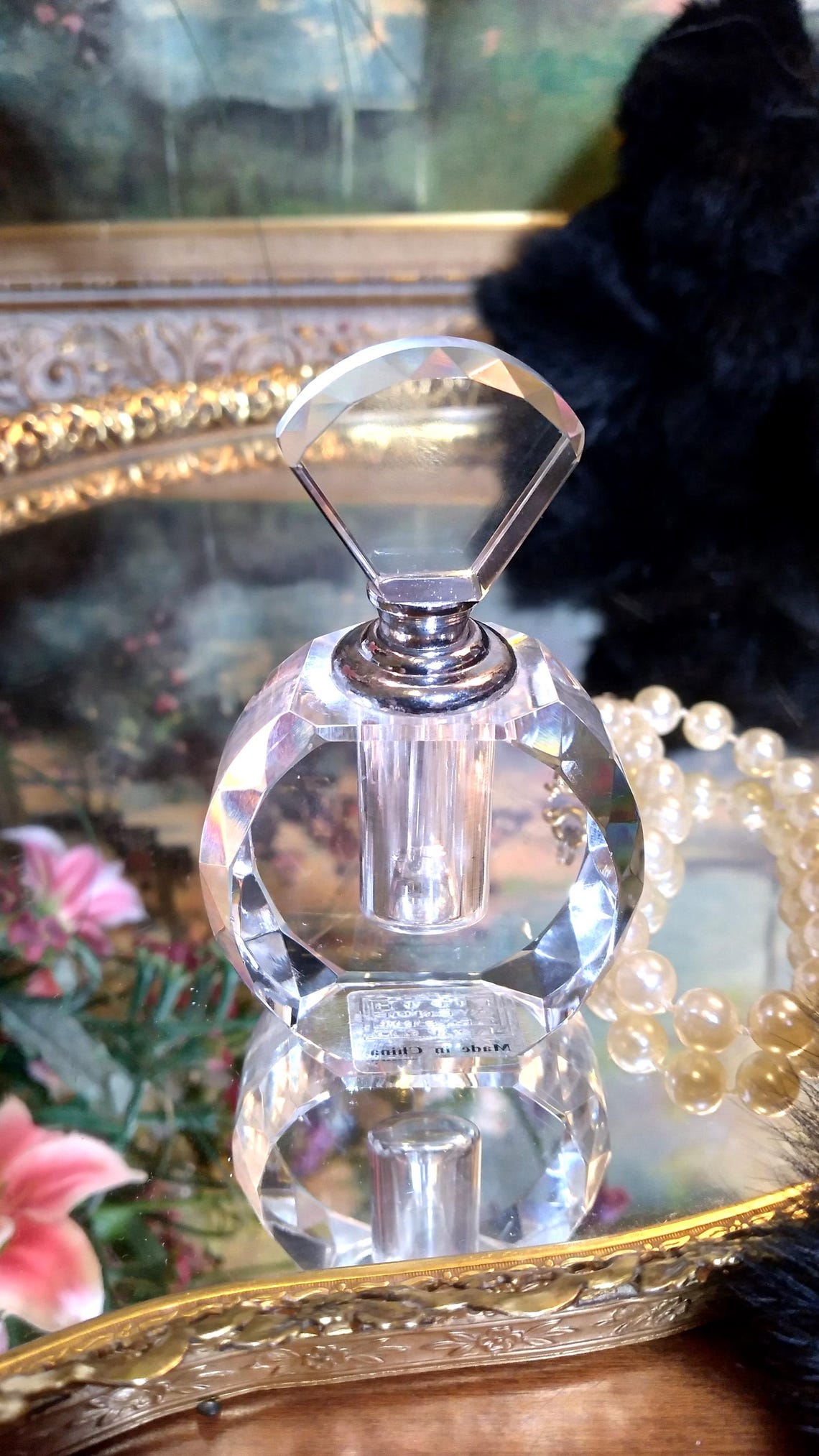 Fifth Avenue Crystal Perfume Bottle W Dauber - Etsy