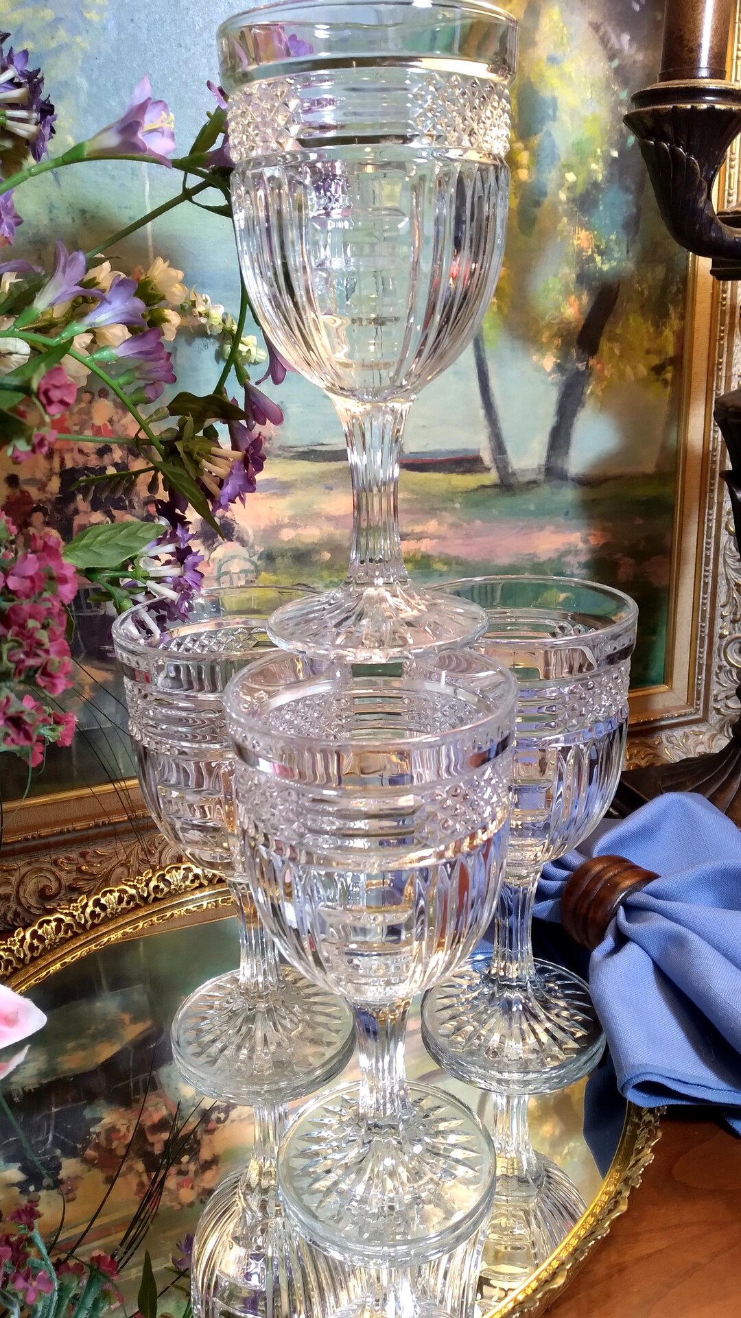 Libbey Glass Company Radiant Water Goblet Set of (4) - Etsy