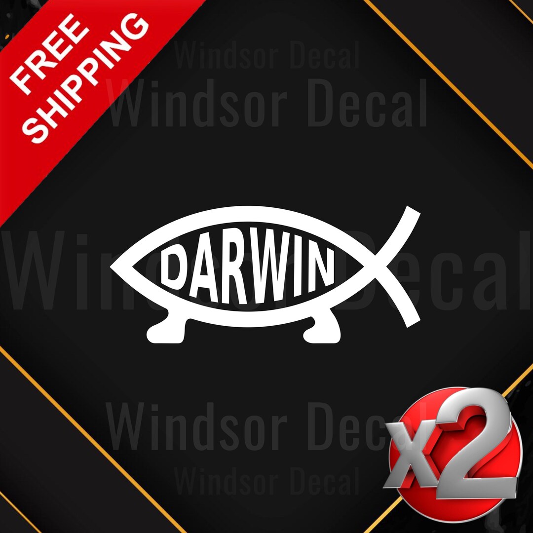 2X Darwin Sticker | Evolution Decal | Charles Darwin Art | Science ...