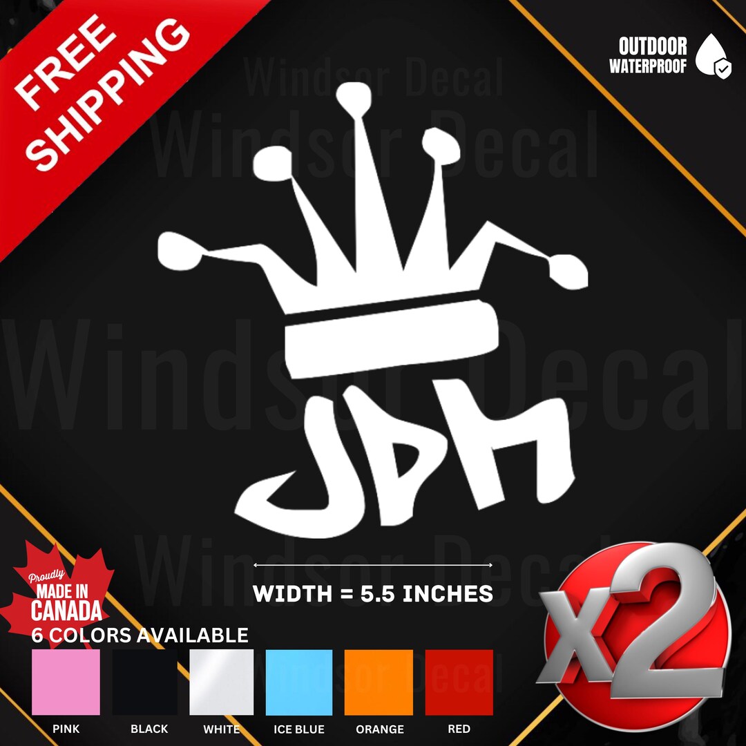 2X JDM King Decal Sticker | Crowned JDM Vinyl Sticker for Car, Tuner ...