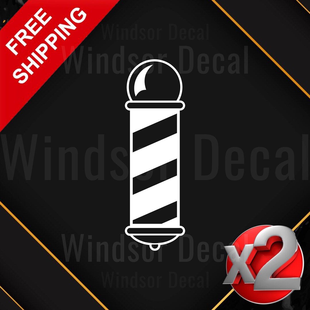 2X Barber Shop Sign Decal | Barber Decal | Make My Day Vinyl Sticker ...