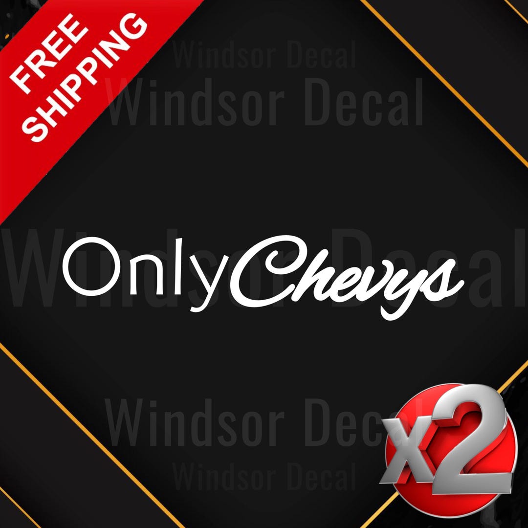 2X Onlyfans Onlychevys Funny Sticker | Humorous Decal for Chevy Lovers ...