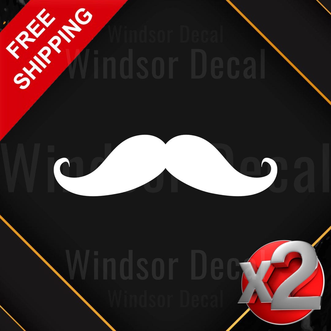 2X Mustache Movember Decal | Mustache Decal | Make My Day Vinyl Sticker ...