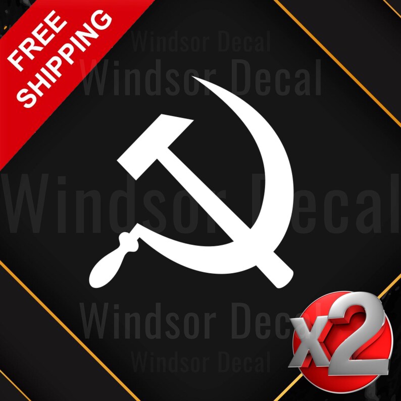 2X Hammer Sickle Vinyl Decal: Car, Laptop, Tumbler Sticker (5") - Etsy