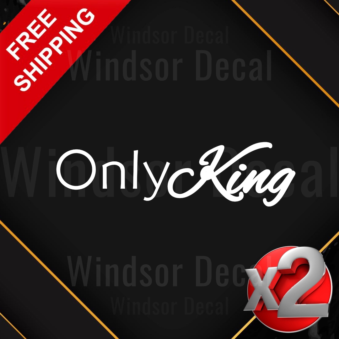 2X Onlyfans Onlyking Decal Car Window Truck SUV Boat Laptop Vinyl ...