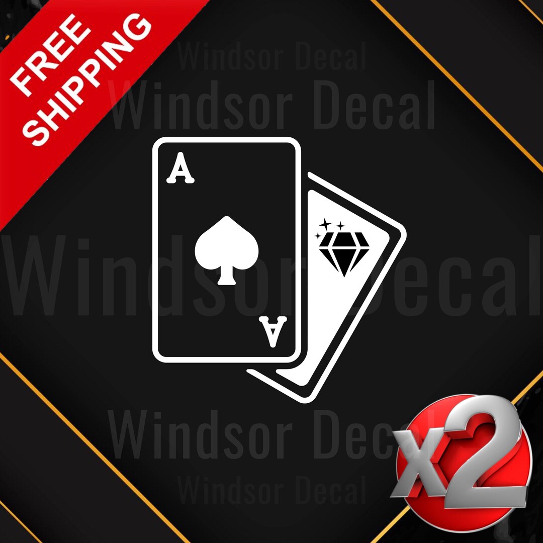 Ace of Spades & Diamonds Vinyl Decal: Car, Truck, Laptop Sticker (5 ...