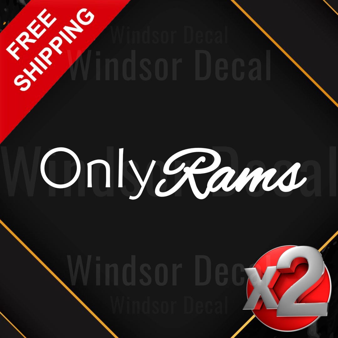 2X Onlyfans Onlyrams Decal Car Window Truck SUV Boat Laptop Vinyl ...