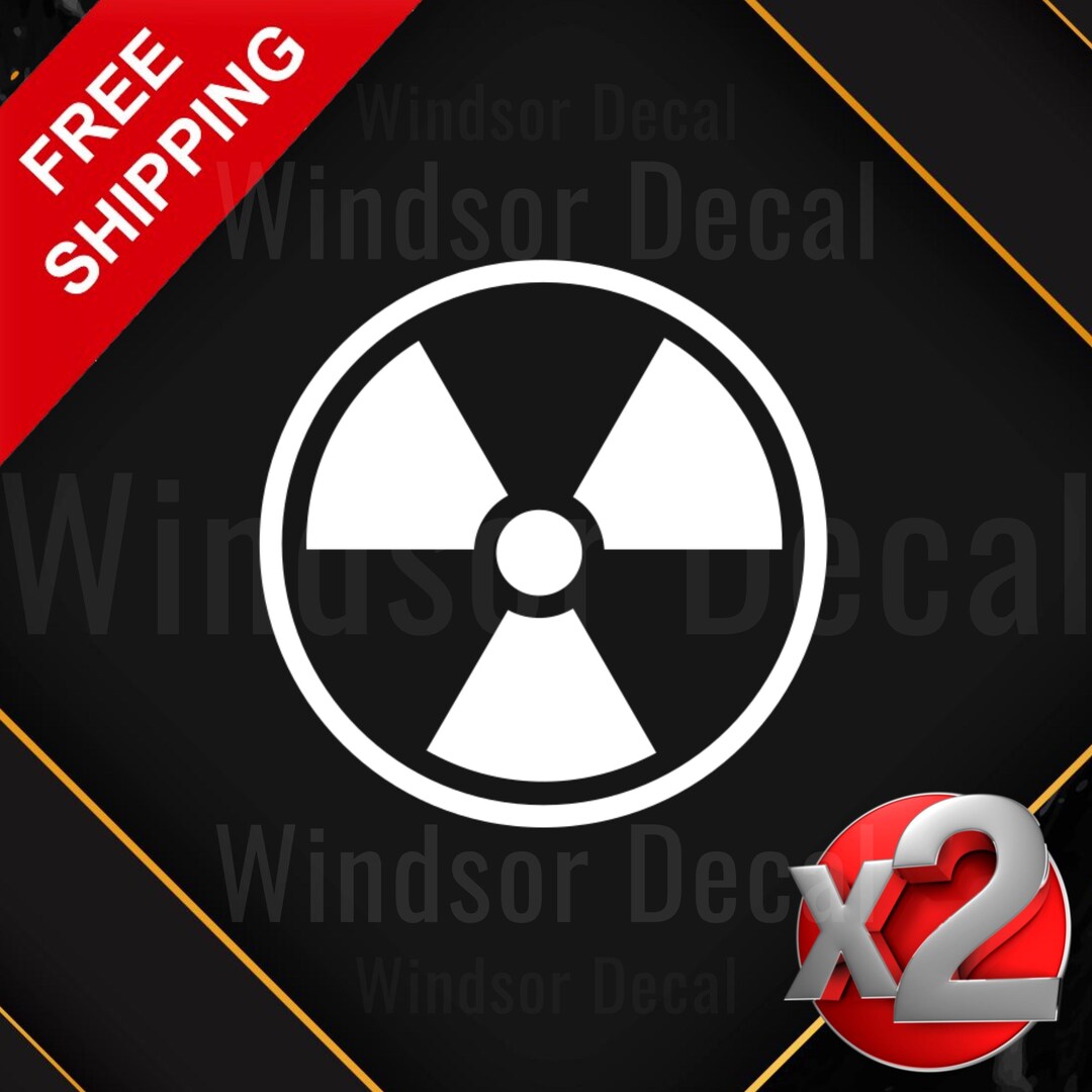 2X Radioactive Symbol Car Window Bumper Wall Laptop Vinyl Decal Sticker ...
