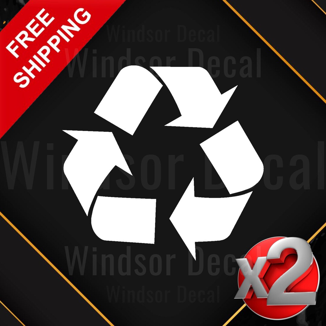 2X Recycle Decal | Recycling Decal | Make My Day Vinyl Sticker ...
