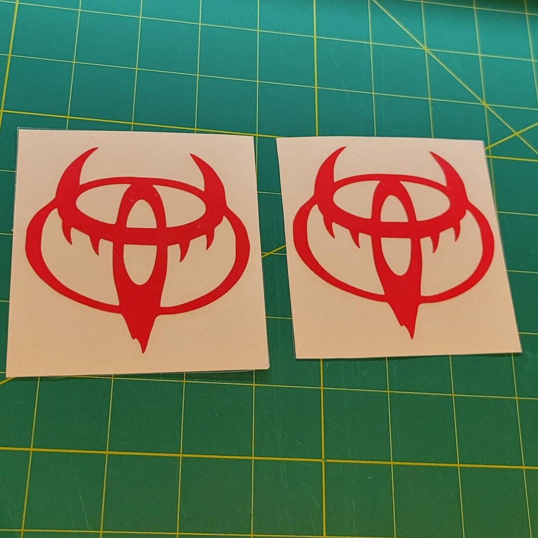 2X Funny Horns Devil Vinyl Decal: Car, Truck, Laptop Sticker - Etsy